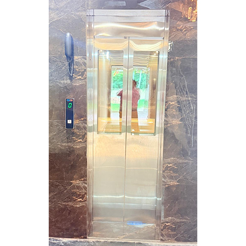Ss Half Glass Auto Door Passenger Elevator - Material: Stainless Steel ...