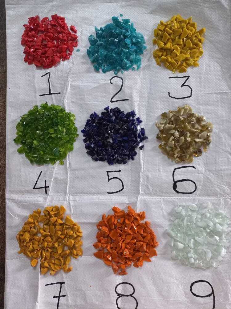 Clear Glass Chips With White Marble Mix Chips Texture Used In Terrazzo ...