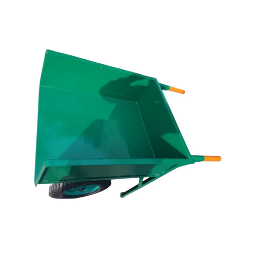 Ss Double Wheel Barrow Construction Trolley - Color: Green at Best ...