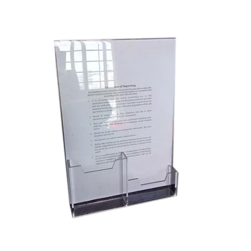 Acrylic Certificate Display Stand - Color: Transparent at Best Price in ...