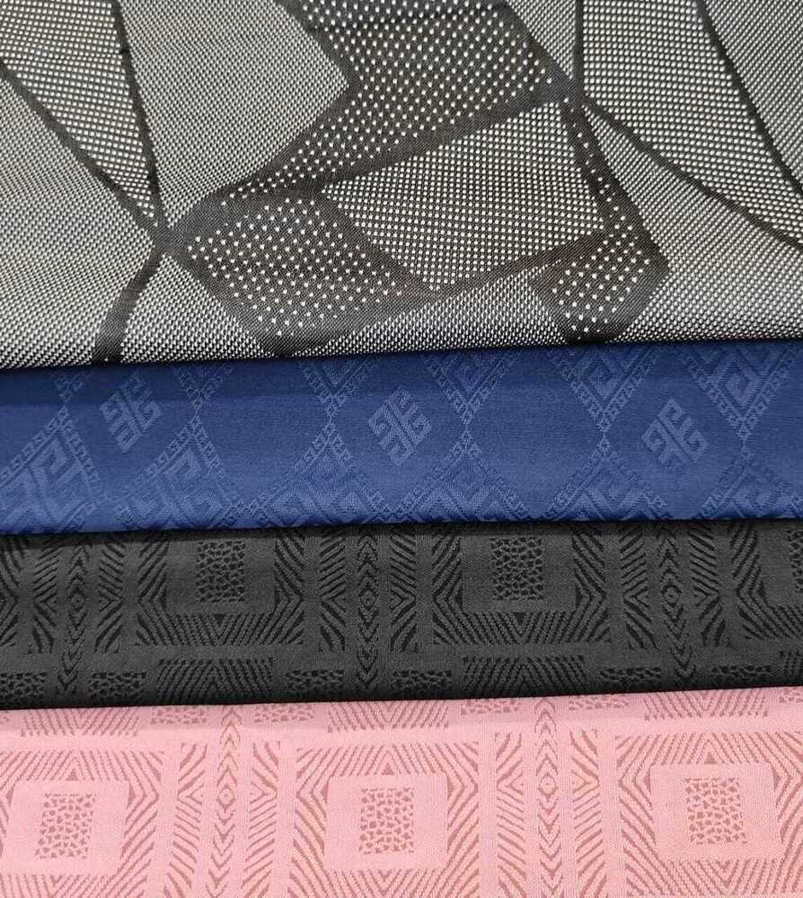 4 Way Micro Poly Spandex Jacquard Fabric - Color: Multicolor at Best ...