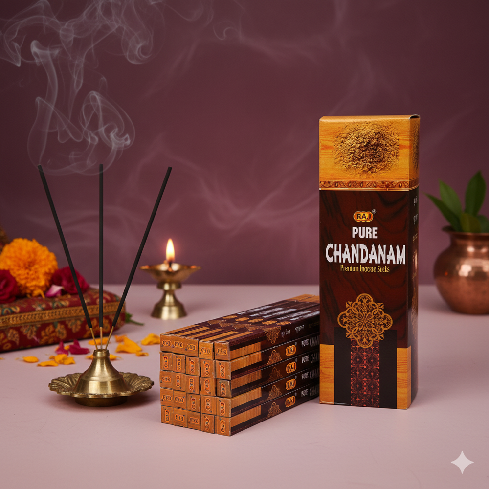 Pure Chandanam Incense Sticks - Burning Time: 30 Minutes - Burning Time ...