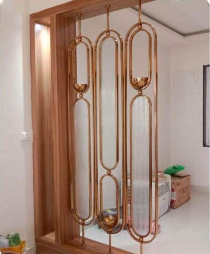 Ss Pvd Gold Partition - Application: Interior Design at Best Price in ...