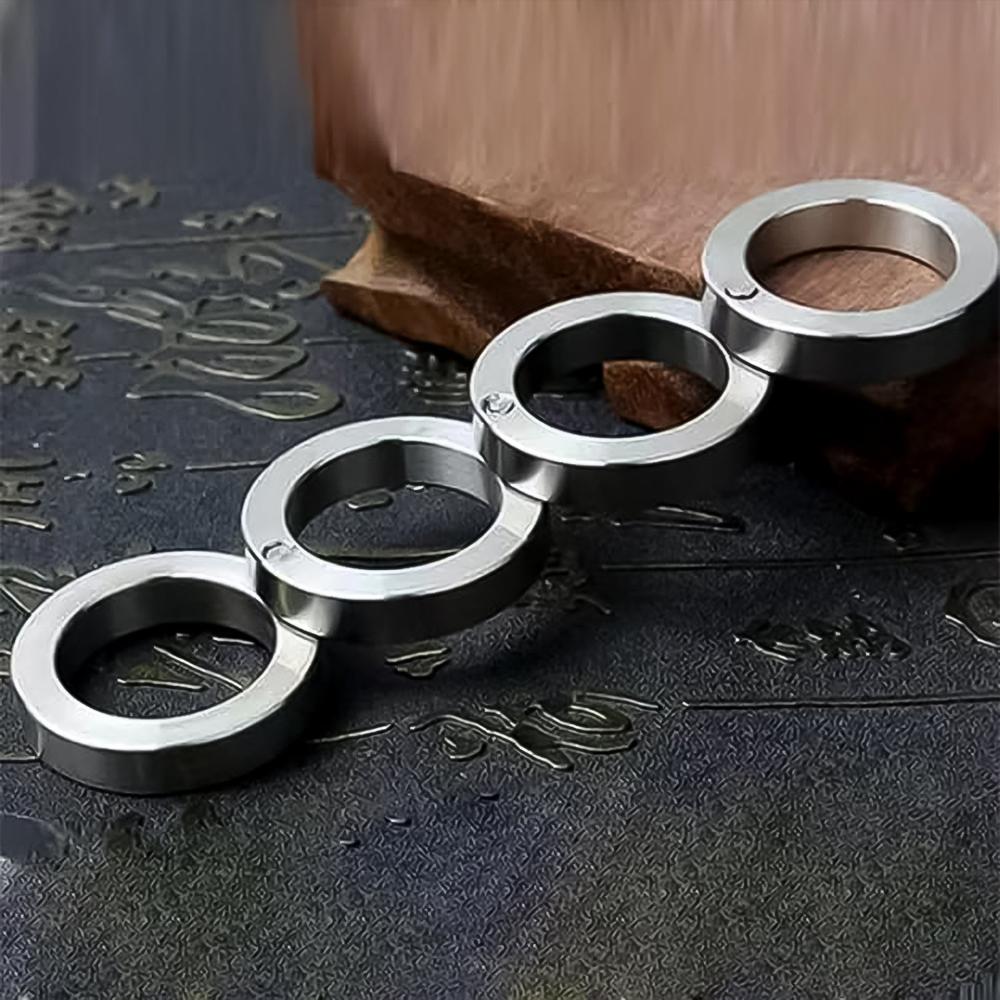 Portable 4 Finger Ring Unique Rotating Folding Ring (1 Set) - Color ...