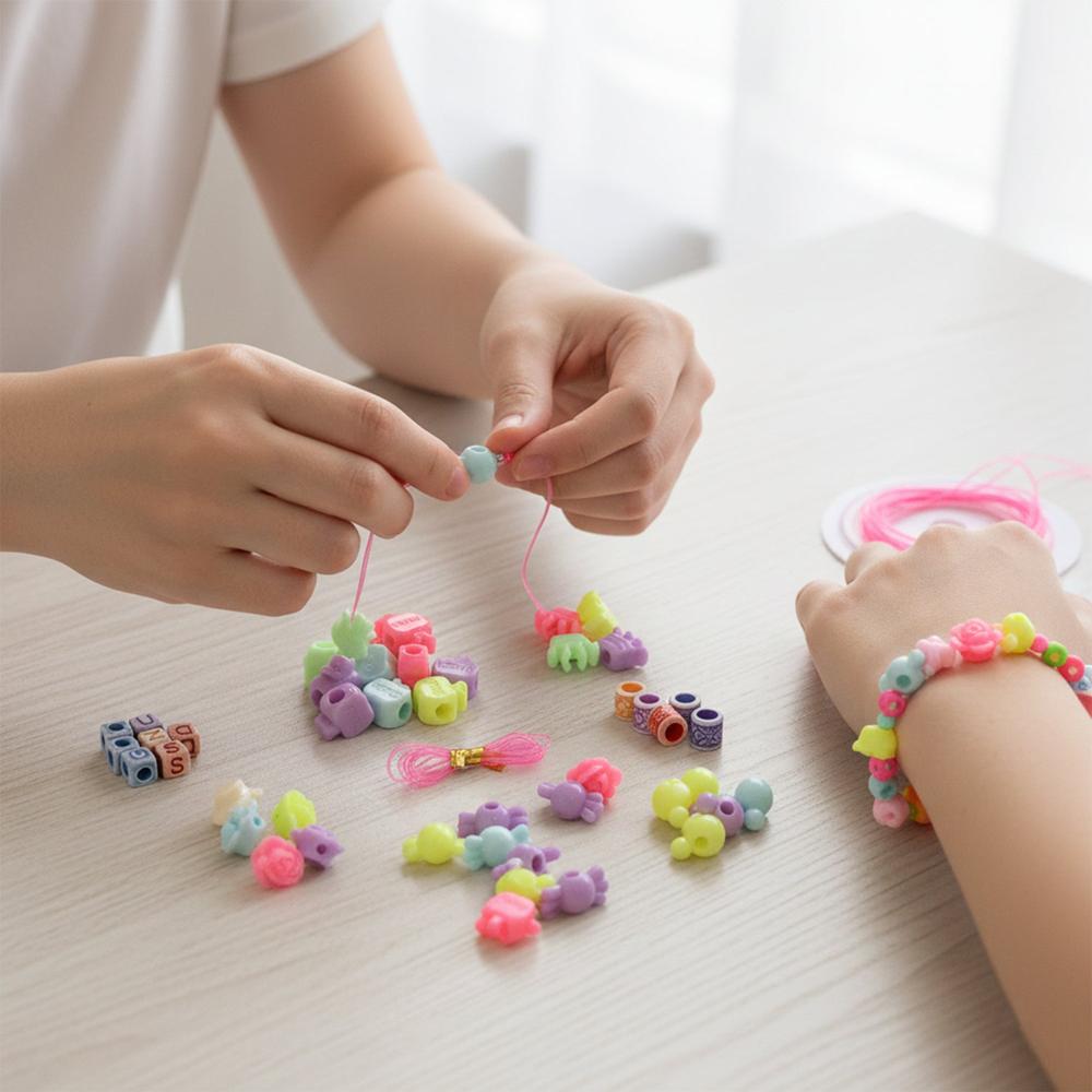 Diy Kids Beading & Jewelry Making Craft Kit (1 Set at 114.26 INR at ...