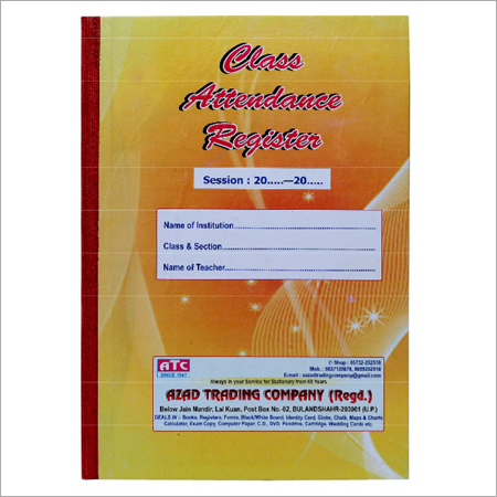 Class Attendance Register at Best Price in Bulandshahar, Uttar Pradesh ...