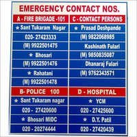 Emergency Contact Display Board at Best Price in Pimpri | Mayuresh Graphics