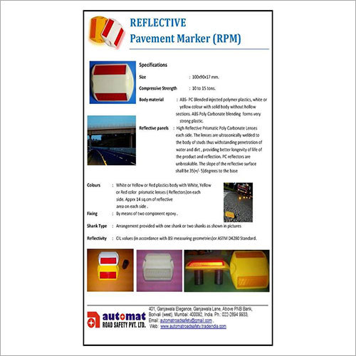 Reflective Pavement Marker at Best Price in Mumbai, Maharashtra ...