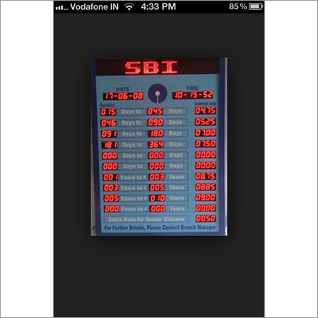 Display Boards For Bank at Best Price in New Delhi | Kirpa Electronics