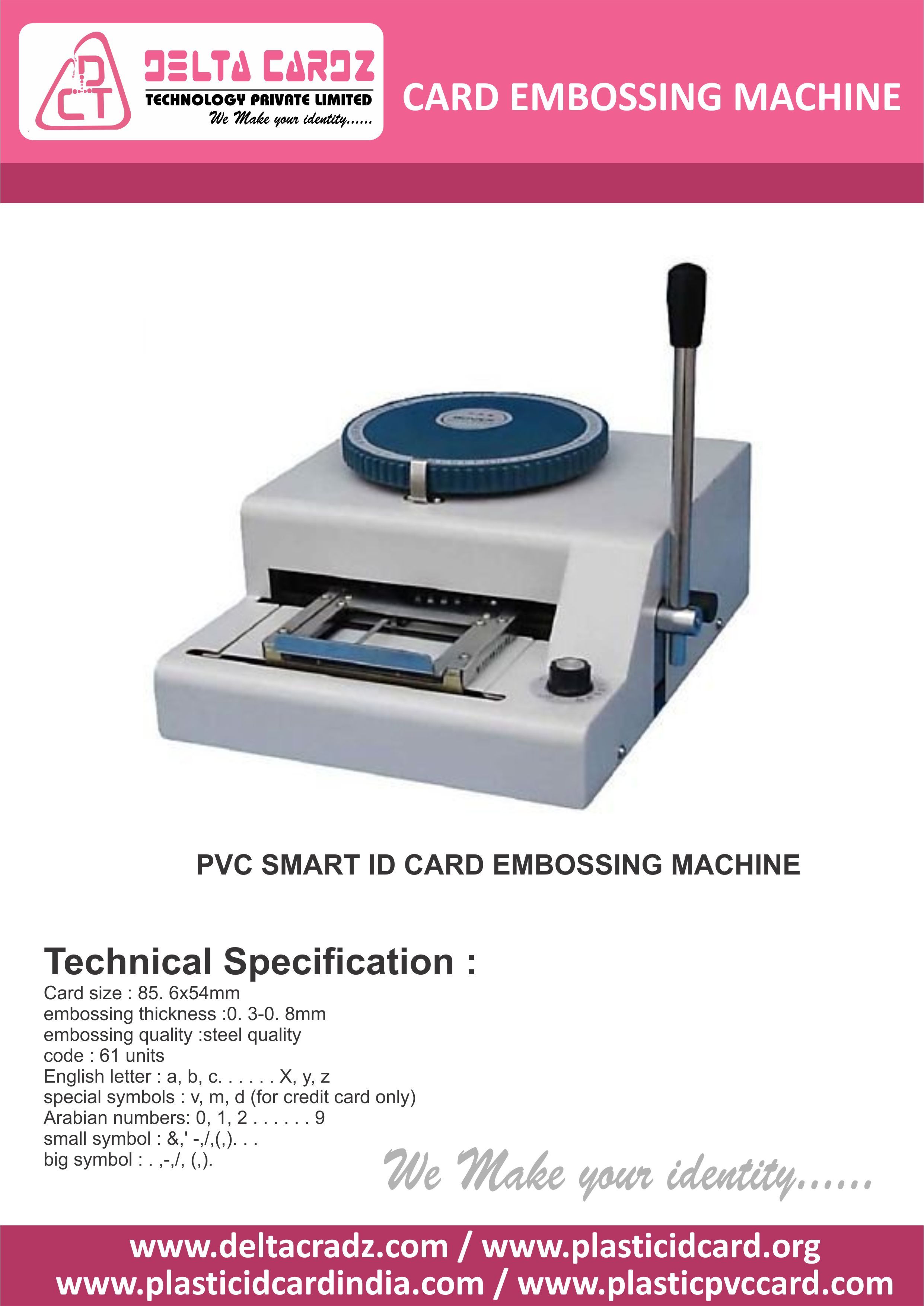 Pvc Smart Id Card Embossing Machine at Best Price in Ahmedabad | Delta ...