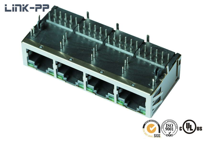 1x4 Port 10/100/1000 Base-t Tab-up 0875-1g4t-eb Rj45 Connector With ...