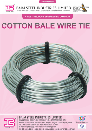 Cotton Bale Wire Tie at Best Price in Nagpur | Bajaj Steel Industries Ltd.