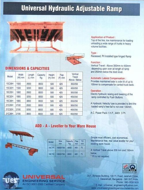Hydraulic Adjustable Ramp at Best Price in Bengaluru, Karnataka | Bless ...