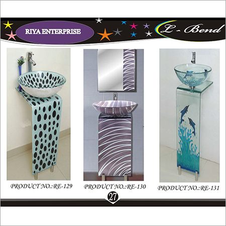 Floor Standing Glass Wash Basin Installation Type: Wall Mounted at Best ...