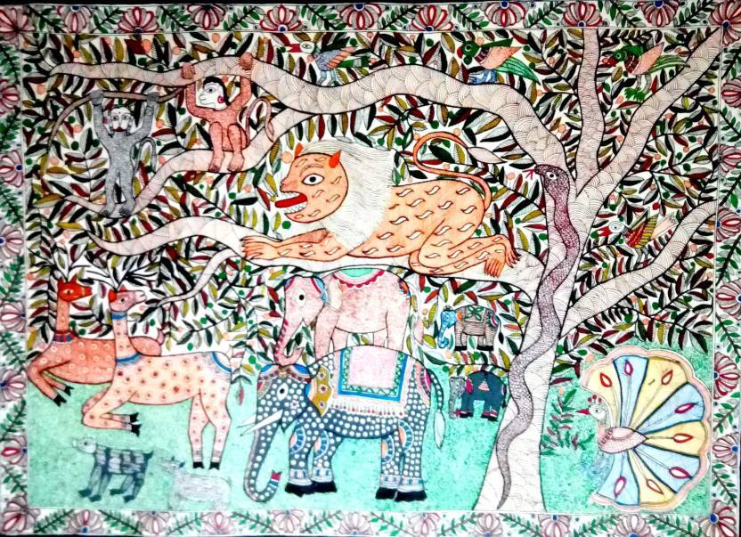 Mithila Animals Painting Medium: Acrylic at Best Price in New Delhi ...