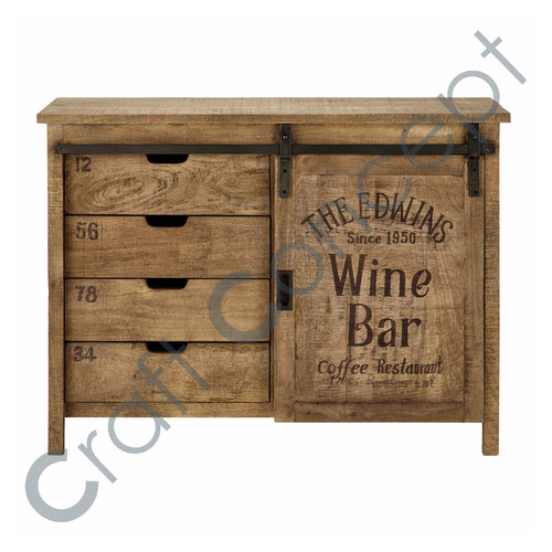 4 Drawer Mango Wood Buffet No Assembly Required at Best Price in ...