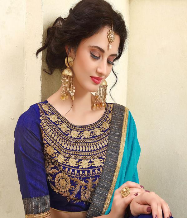 Blue Heavy Border Saree at Best Price in Surat | Enjoylery Ecommerce Pvt. Ltd.