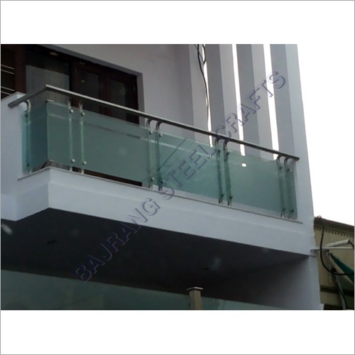 Silver And Transparent Translucent Glass Railing at Best Price in ...