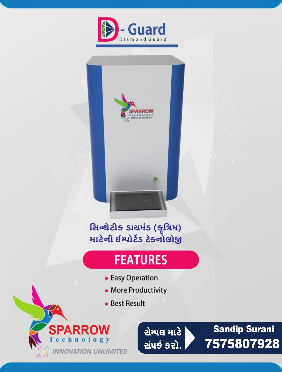 Cvd Diamond Detector Machine at Best Price in Surat | Sparrow Technology