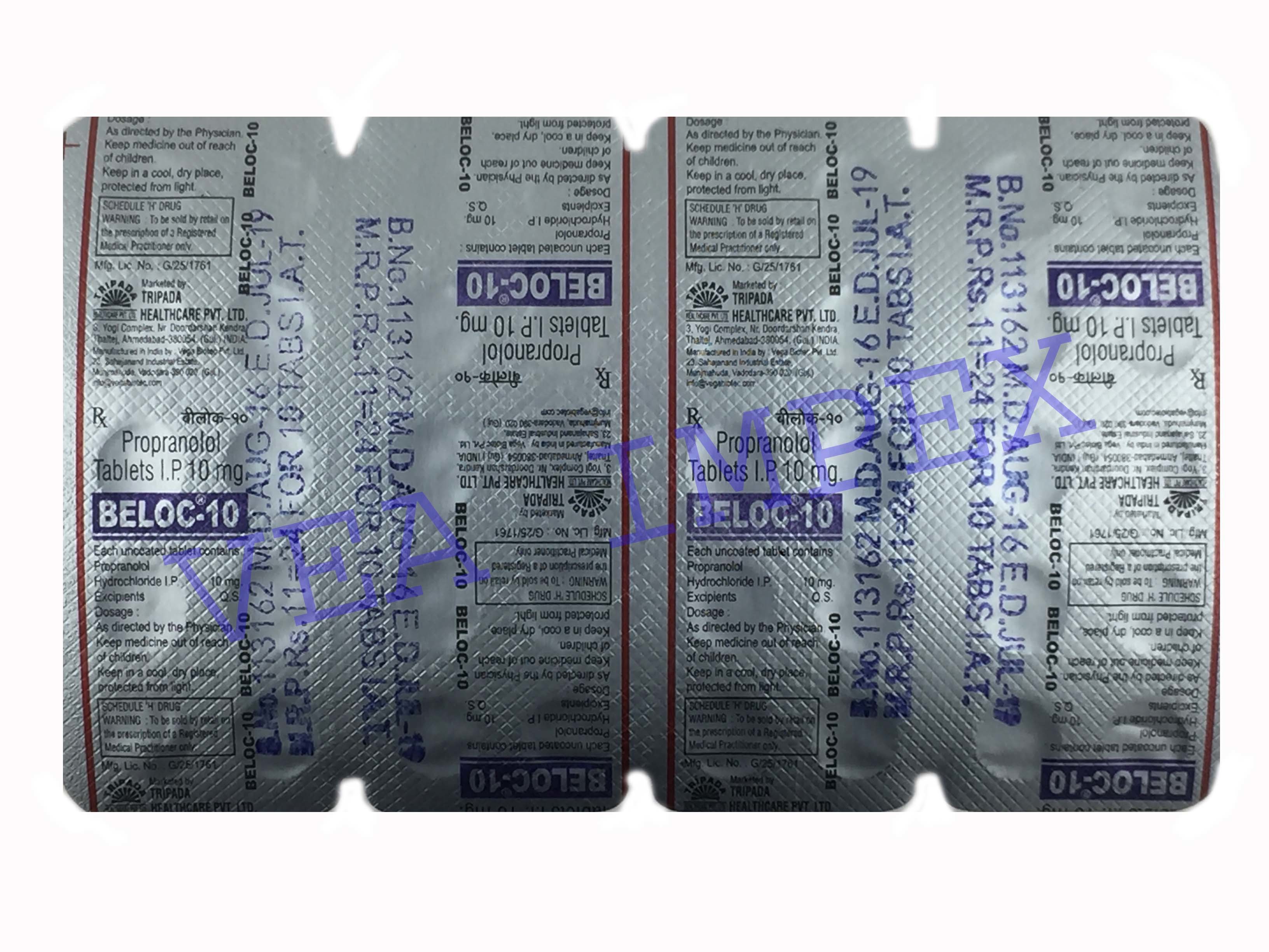 Beloc Tablets 10mg General Medicines at Best Price in Mumbai | Vea ...