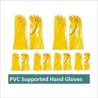 Pvc Supported Hand Gloves Length: 6-15 Inch (in) at Best Price in ...