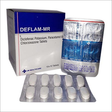 Deflam-mr Diclofenac Potassium, Paracetamol And Chlorzoxazone Tablets ...