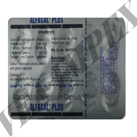 Alfacal Plus(alfacalcidol Calcium Capsules) General Medicines at Best ...