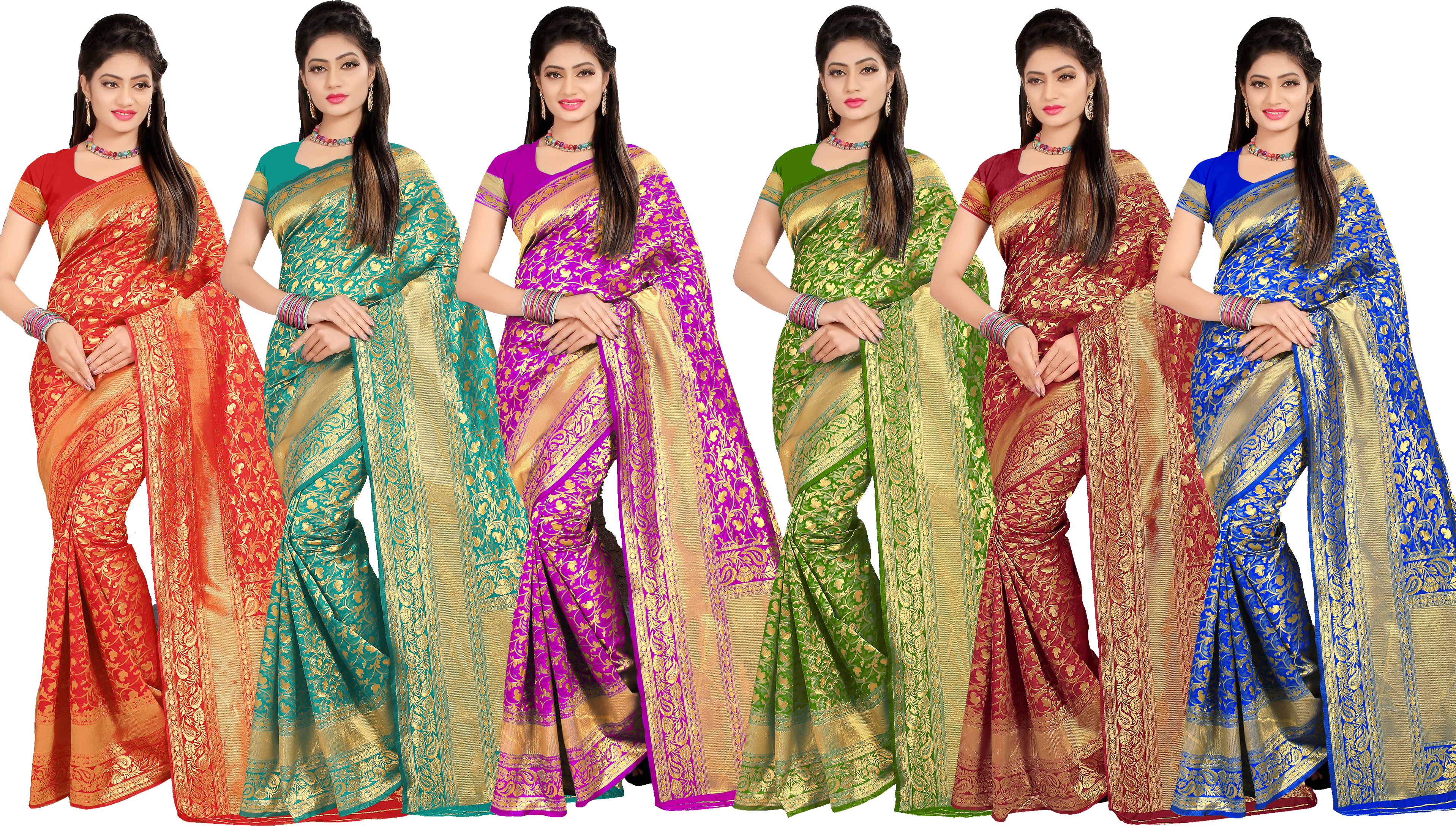 Available In 6 Hit Colors Available In 6 Hit Colors Silk Saree at Best ...