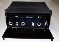 4u Slidable Fiber Optic Patch Panel For Mtp / Mpo Fiber Cassette Module ...
