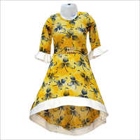 Multi Color Girl Yellow Midi Frock at Best Price in Mumbai | Qismat ...