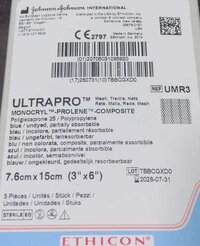 Ethicon Ultrapro Macroporous Partially Absorbable Mesh (umr3) at Best ...