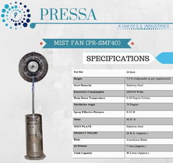 Mist Fan at Best Price in New Delhi, Delhi | Ss Industries