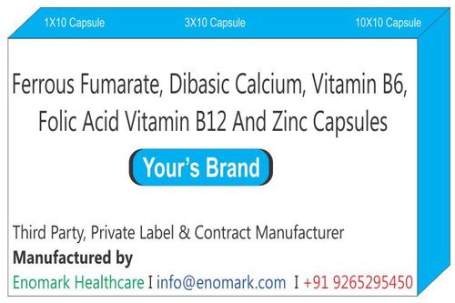 Ferrous Fumarate Dibasic Calcium Vitamin B6 Folic Acid Vitamin B12 And ...