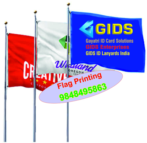 Multy Color Pole Flag Printing - Satin Cloth, 3.5 X 2.5 Feet | Sublimation Printing For ...