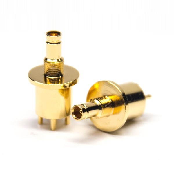 Din Type Connector Female Straight Glod Plating Bulkhead For Pcb Mount ...