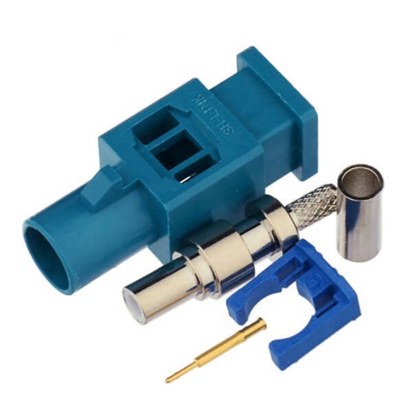 Fakra Z Connector Male Water Blue Crimp Solder Connector at Best Price ...