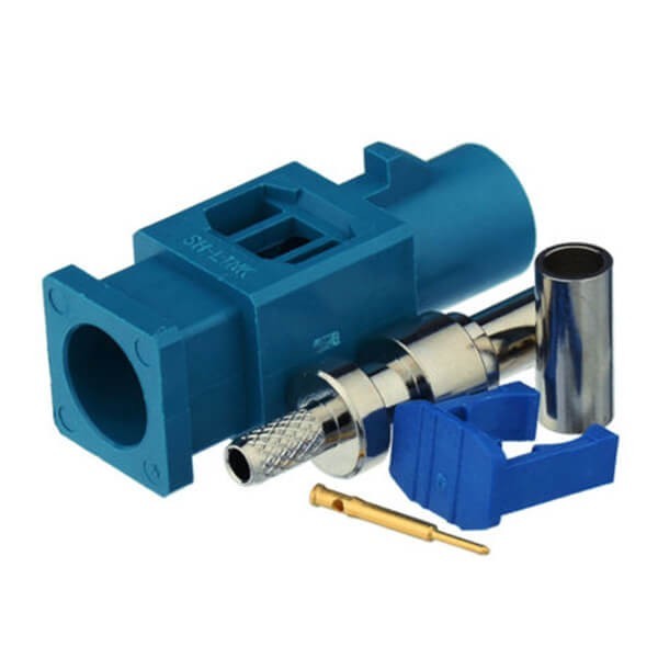 Fakra Z Connector Male Water Blue Crimp Solder Connector at Best Price ...