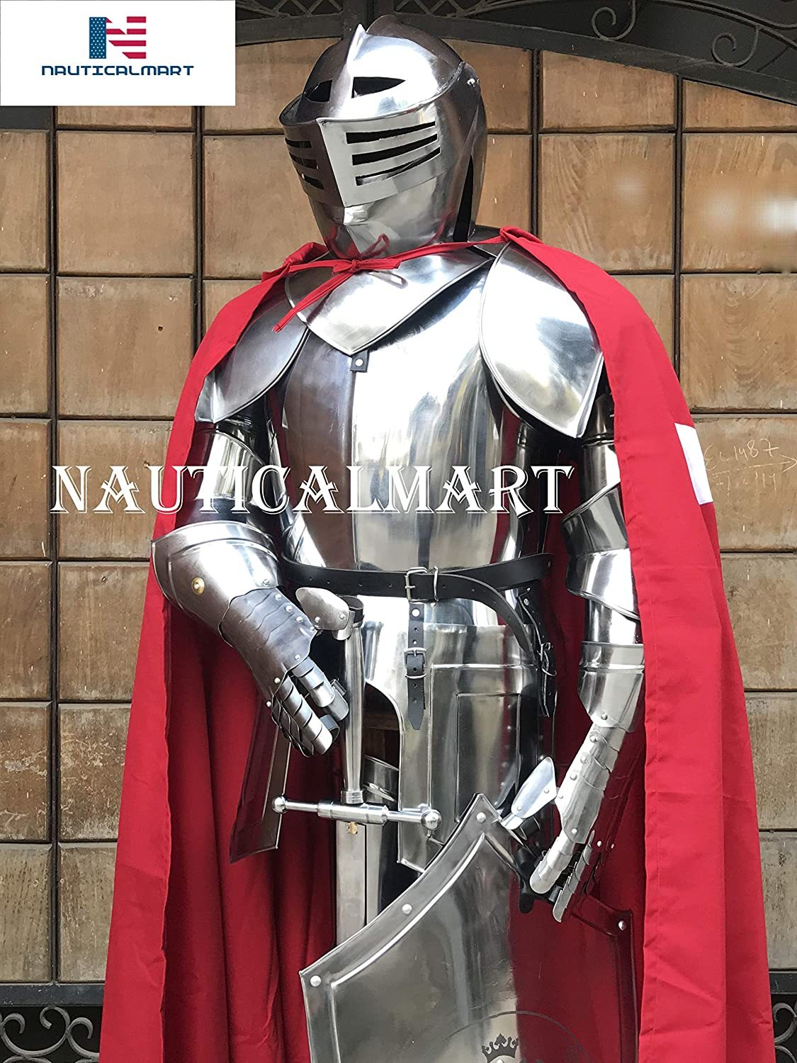 Nautical-mart Medieval Knight Full Suit Of Armor Combat Steel Body ...