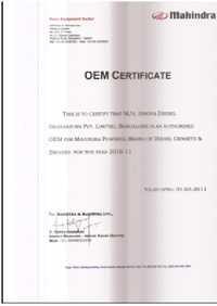 Oem Certificates at Best Price in Bengaluru, Karnataka | Innova Diesel ...