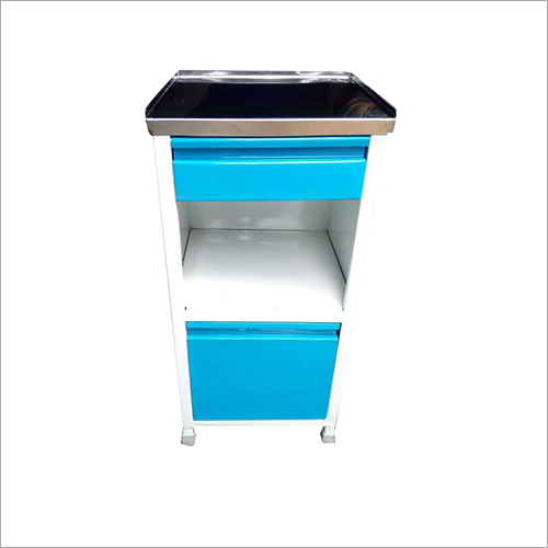 Hospital Bed Side Table - Powder Coated Base, Height Adjustable Design ...