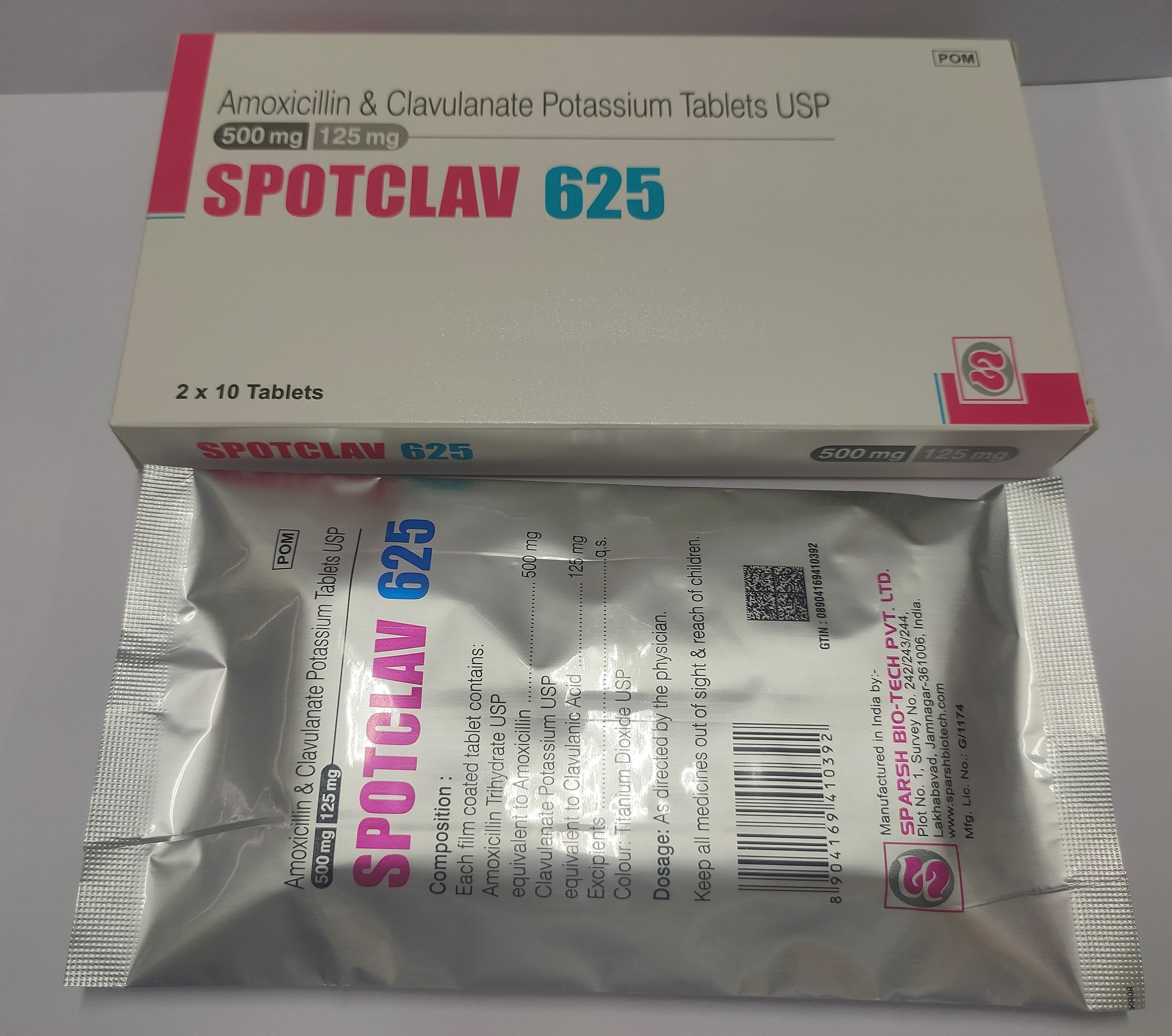 Spotclav 625 Mg Tablet Usp 2 X `7 Specific Drug at Best Price in ...