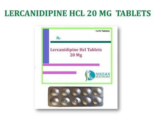 Lercanidipine Hcl 20 Mg Tablets General Medicines at Best Price in ...