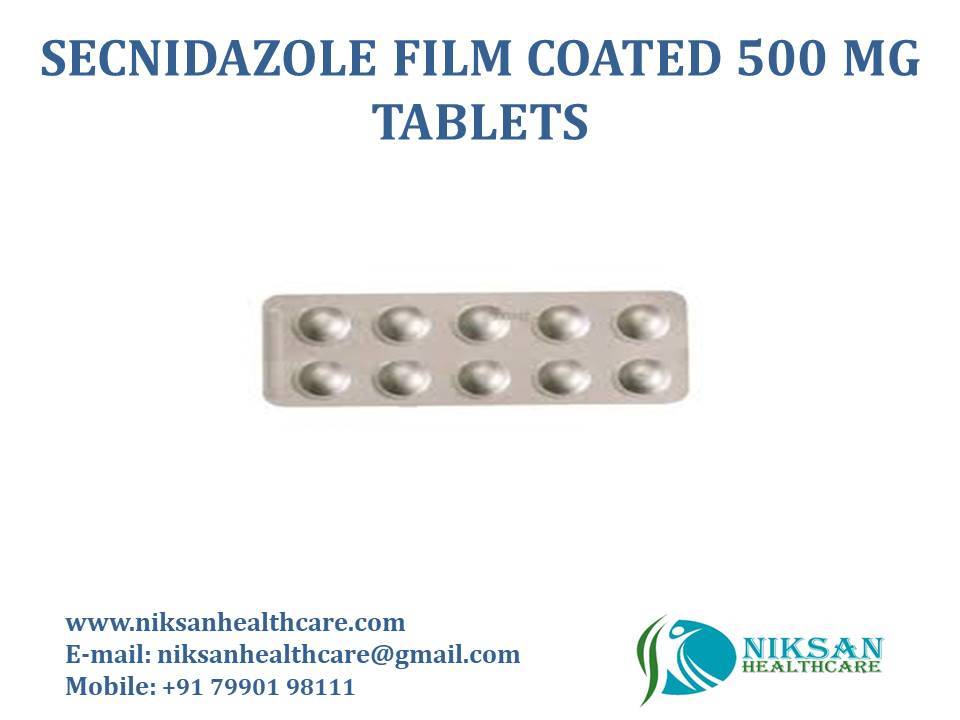 Secnidazole Film Coated Tablets - 500 Mg | Nitroimidazole Antimicrobial ...