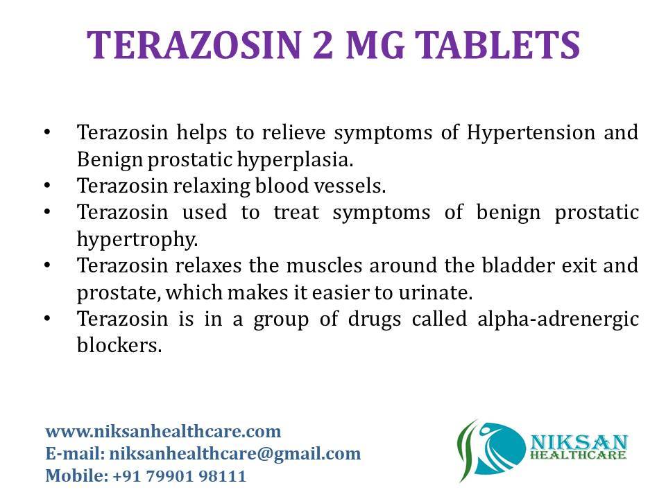 Terazosin 2 Mg Tablets General Medicines at Best Price in Ankleshwar ...