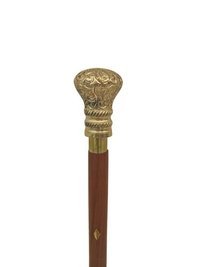 Brass Round Handle Designer Wooden Walking Stick at Best Price in ...