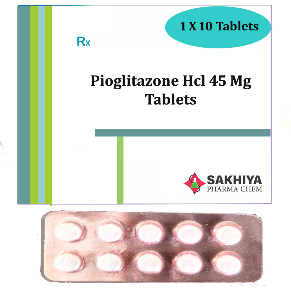 Pioglitazone Hcl 45mg Tablets General Medicines at Best Price in Surat ...
