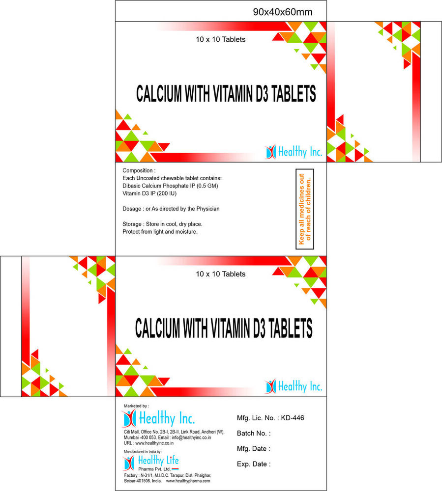 Calcium Carbonate With Vitamin D3 Tablets Generic Drugs at Best Price ...