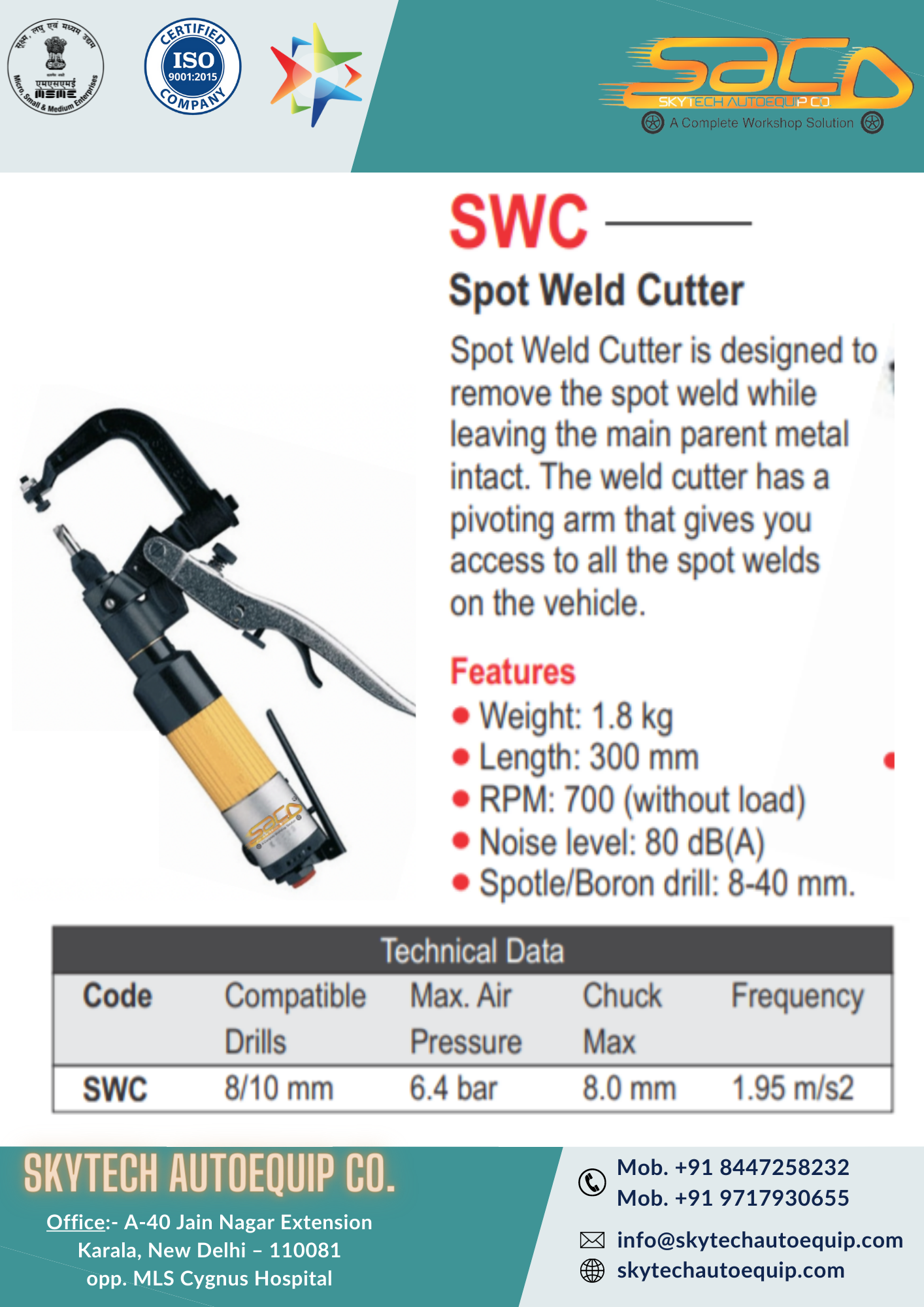 Spot Weld Cutter at 15000.00 INR in Delhi, Delhi | Skytech Autoequip Co.