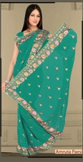 Parsi Border Butti Sadi at Best Price in Surat | Arnav Sarees