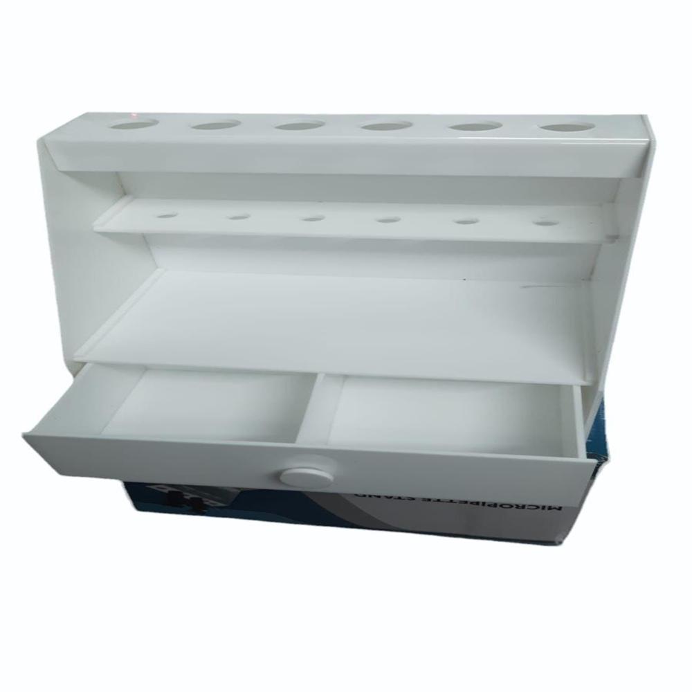 Micropipette Stand - Transparent Plastic, 5 Capacity, Chemical ...